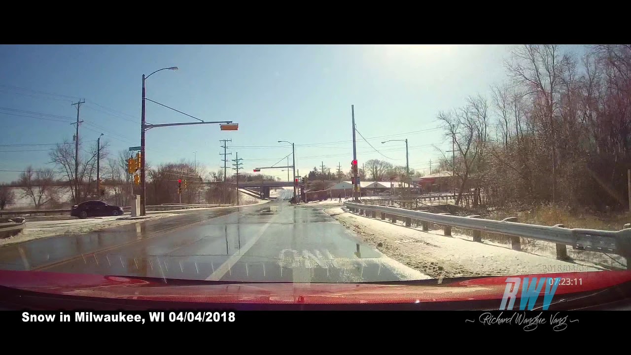 Snow in Milwaukee, WI 04/04/2018 - YouTube