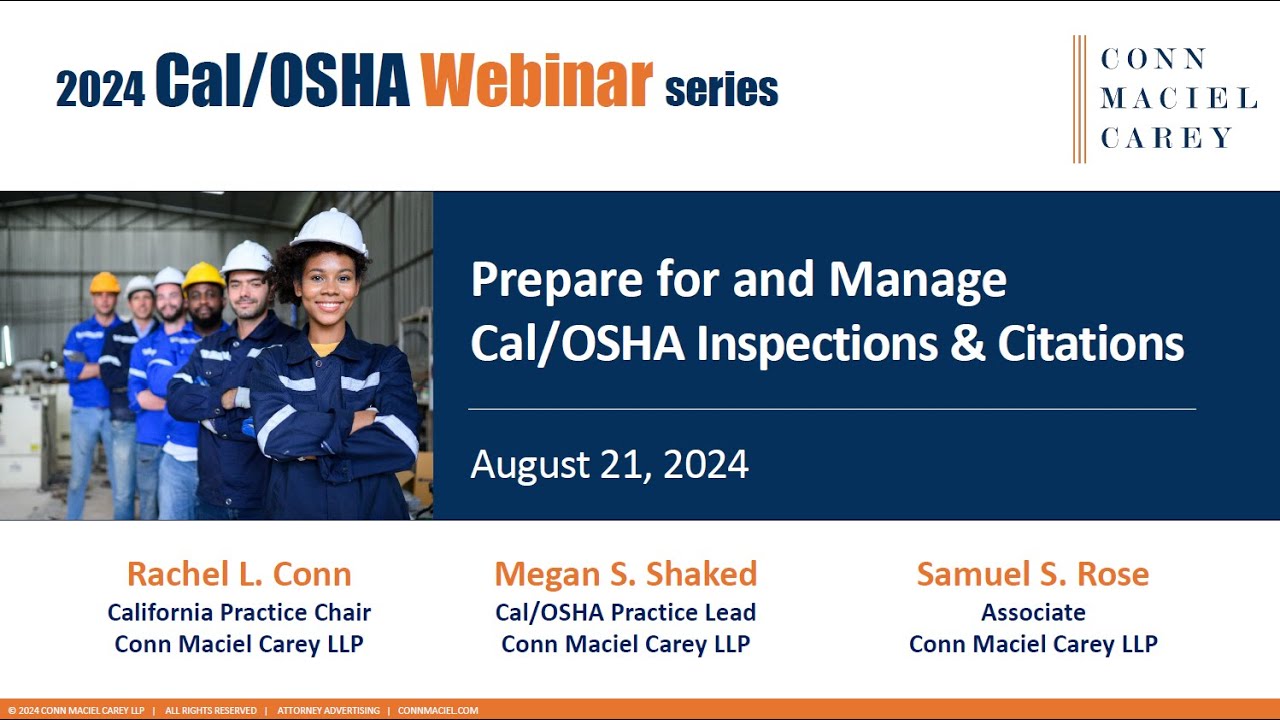 Preparing for and Managing Cal/OSHA Inspections - YouTube