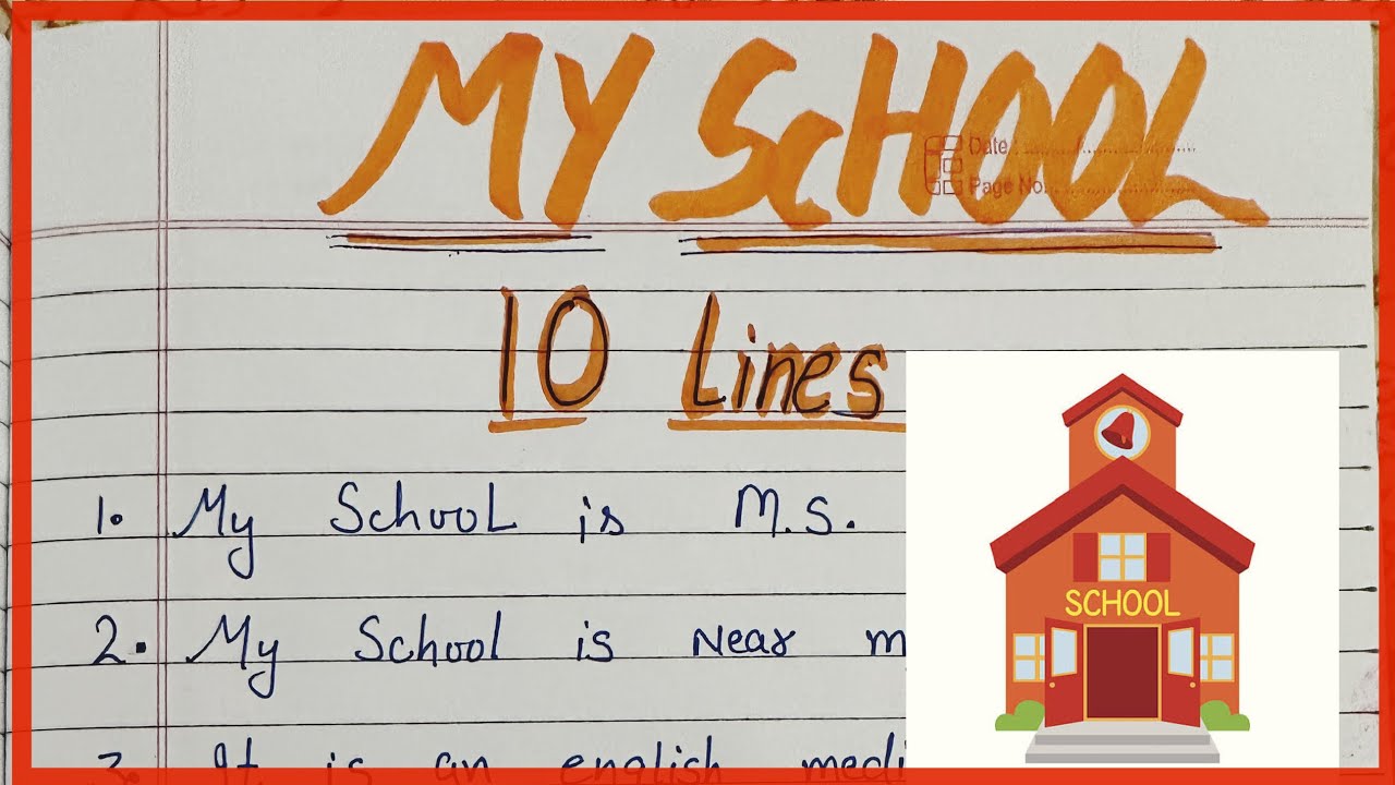 10 lines on my school in English || my school || short easy on my ...