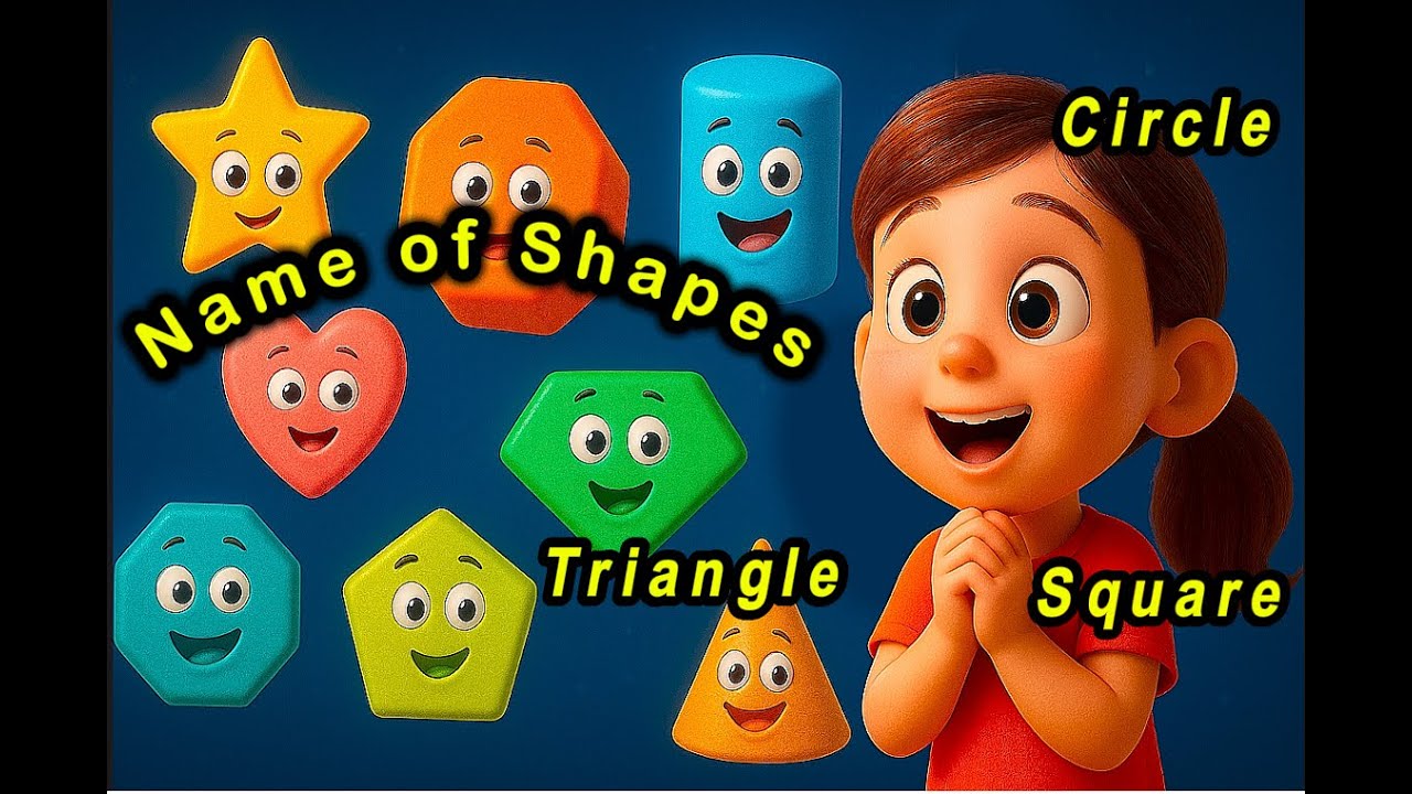 Learn Name of Shapes With Music - Geometric Shapes - Fun 3D Animated ...