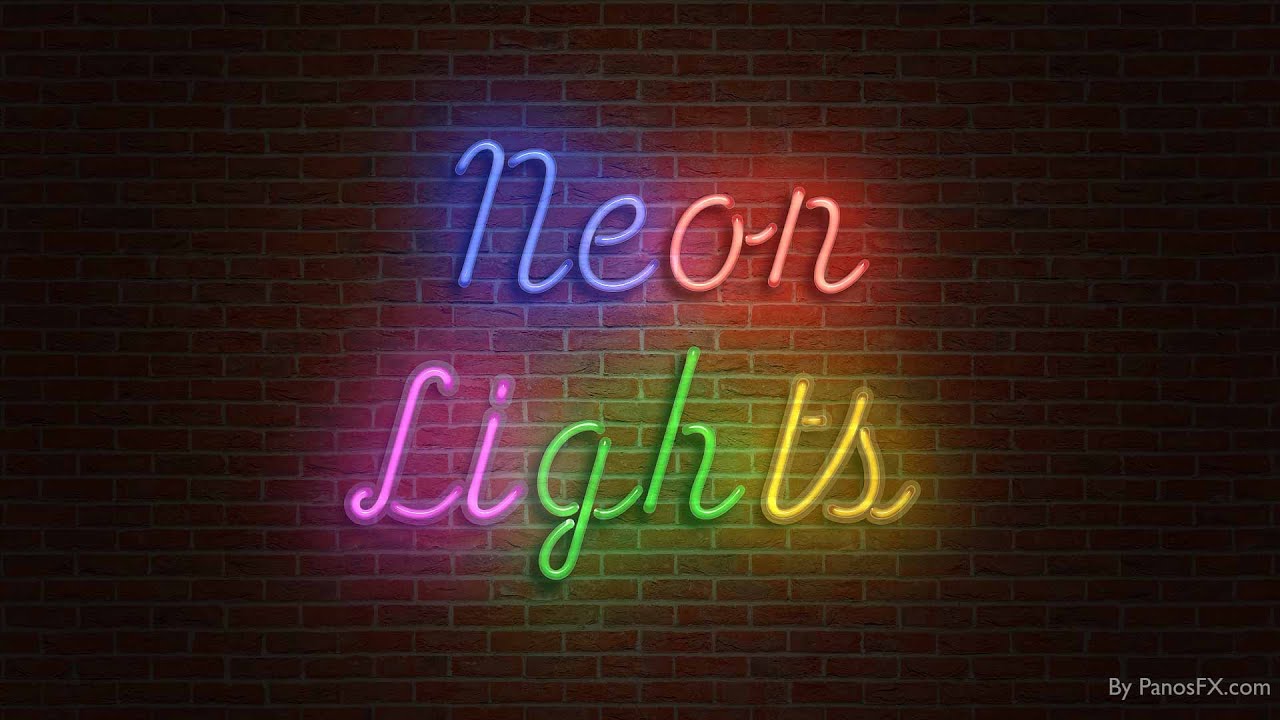 How to use the Neon Lights free Photoshop actions - YouTube