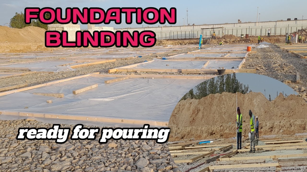 How to prepare foundation blinding prior for concreting - YouTube