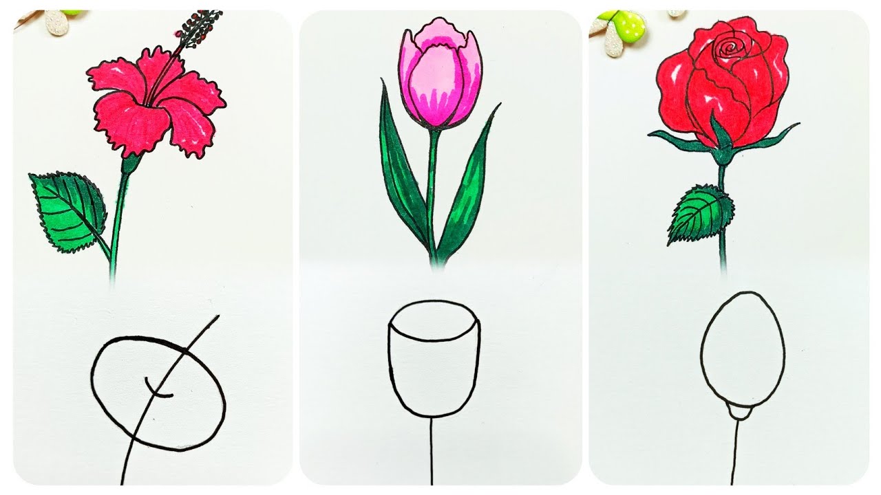 6 Simple Drawing Tricks & Techniques || how to draw || Easy Drawings ...