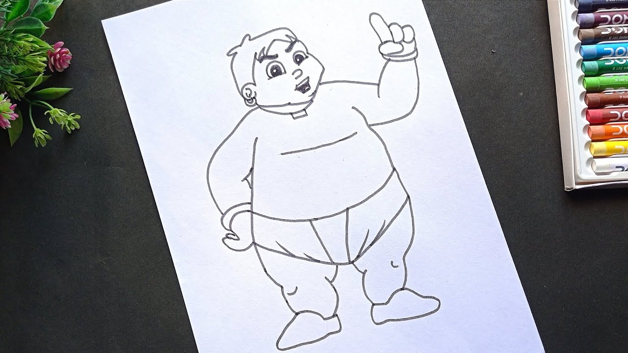 how to draw Kalia from chhota bheem cartoon|`|draw in one minute ...