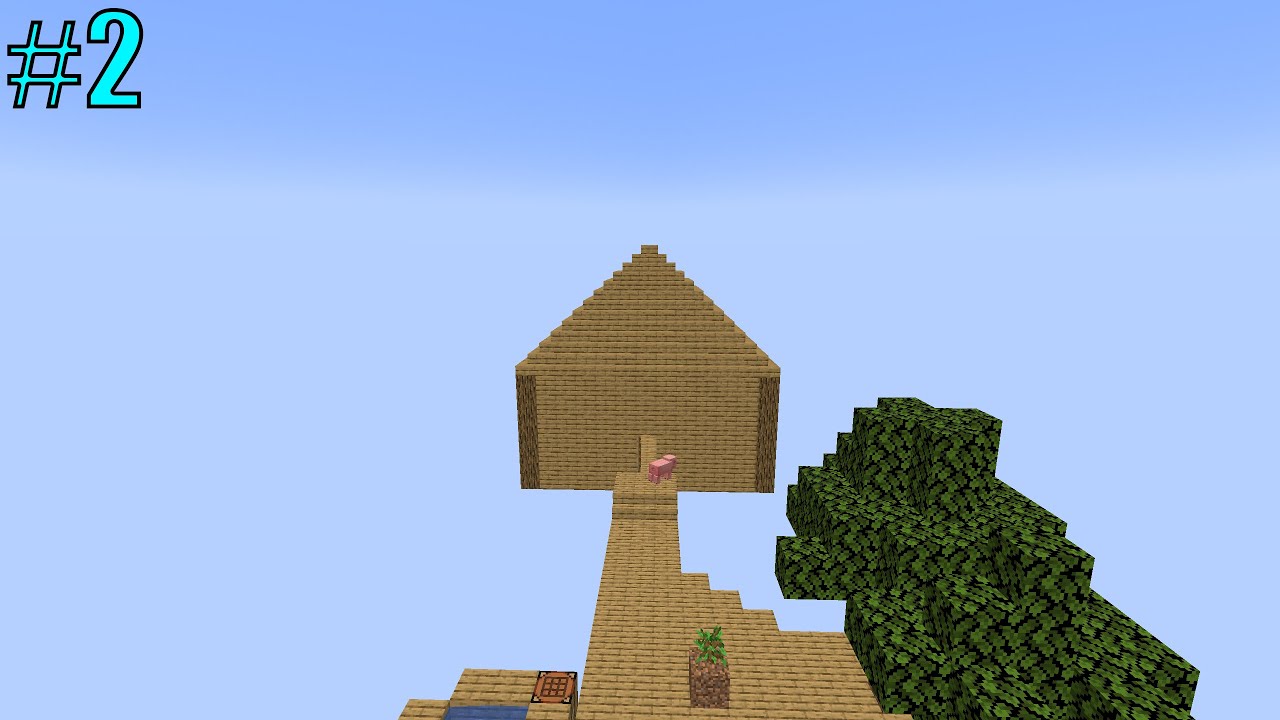 MAKING A HOUSE FROM AN ISLAND!! | One Block Minecraft Challenge #2 ...