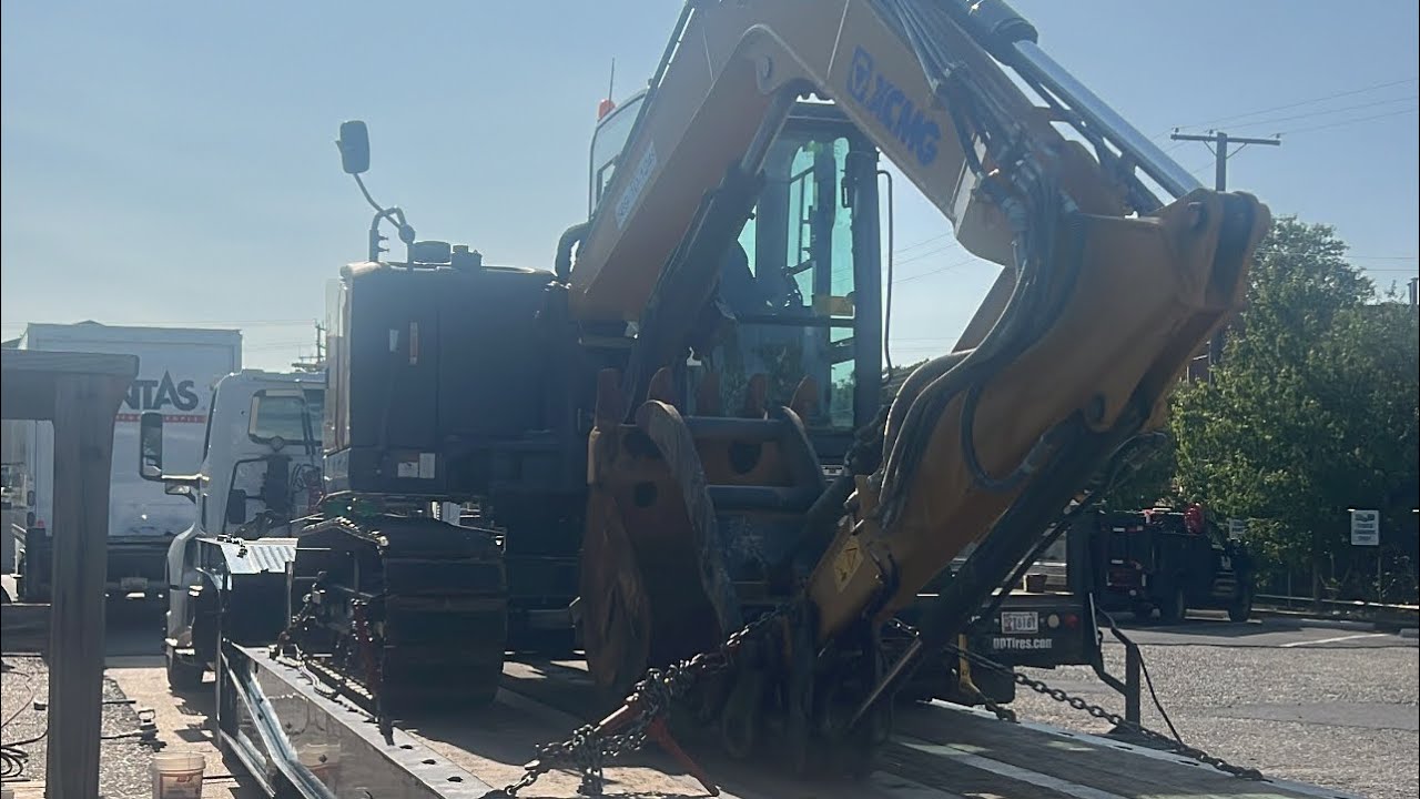 Morning Settings - Loading Mini Ex & Concrete Buggy - YouTube