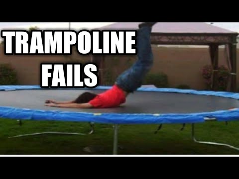 TRY NOT TO LAUGH while watching the funniest trampoline fails - YouTube