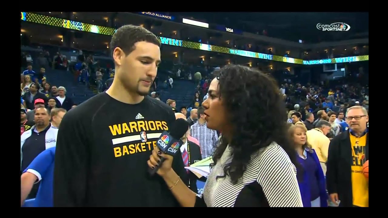 Ridiculous Klay Thompson Post-Game Interview - YouTube