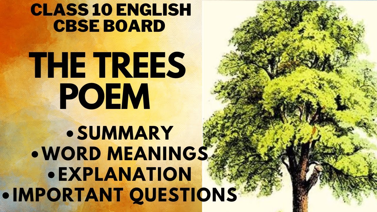 The Trees Poem complete summary #class10 #firstflight - YouTube