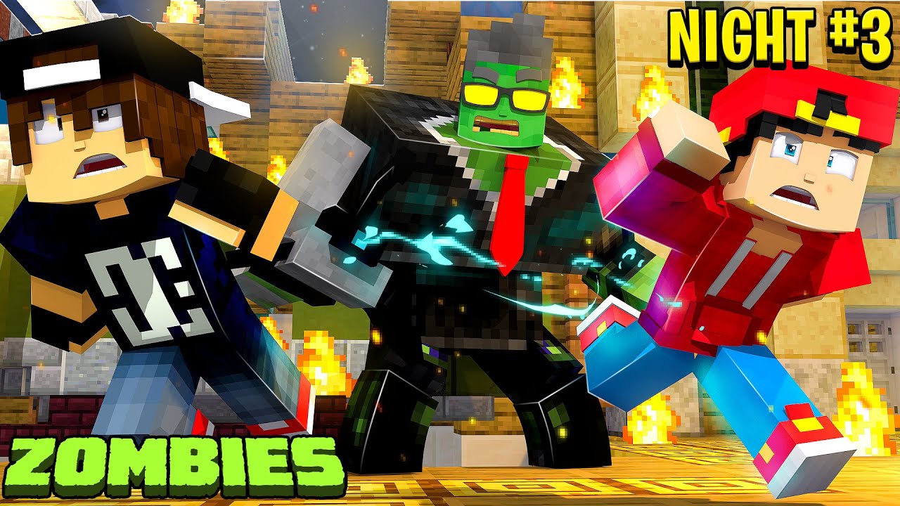 NIGHT #3 of The Minecraft ZOMBIE APOCALYPSE! - YouTube