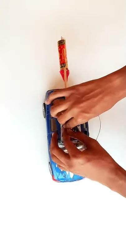 Cracker experiment , rocket with car , firecracker experiment , #shortvideo , #youtubeshrots ...