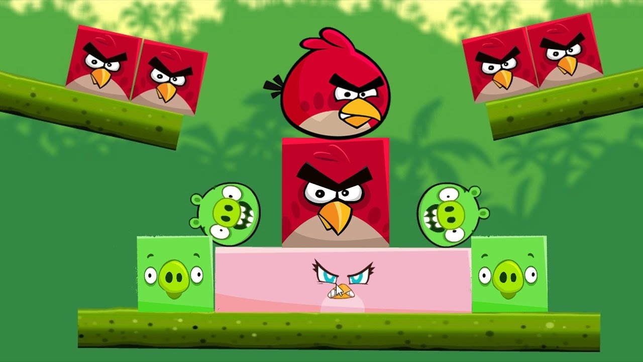 Angry Birds Kick Piggies - KICK ALL SQUARE BIRDS WITH RECTANGLE STELLA ...