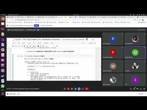 UNZA PHY 3032 Chapter 17A Numerical Integration with Scipy Integrate submodule 16 July 2021 ...