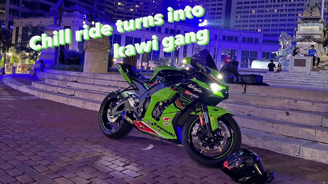 Chill Night Ride Turns Into 6 Kawasaki Ninjas Group Ride - YouTube