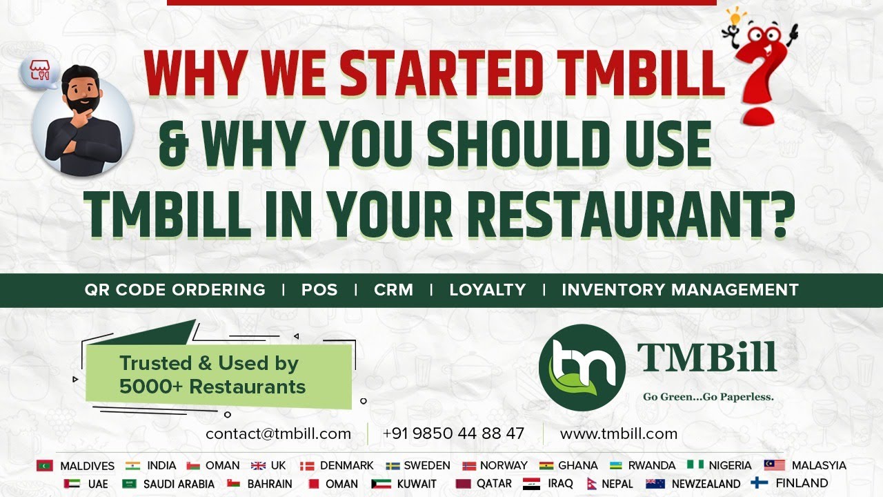 Why we started TMBill ? | Why Restaurant owners should use TMBill ...