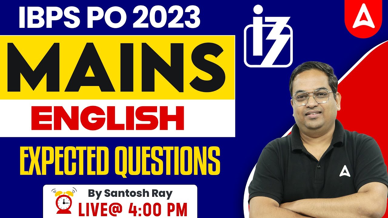 IBPS PO Mains 2023 | English Expected Questions | IBPS PO English By ...