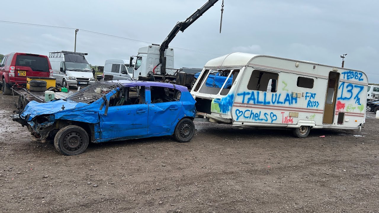 Caravan Destruction Derby Skegness Raceway 21/04/25. - YouTube
