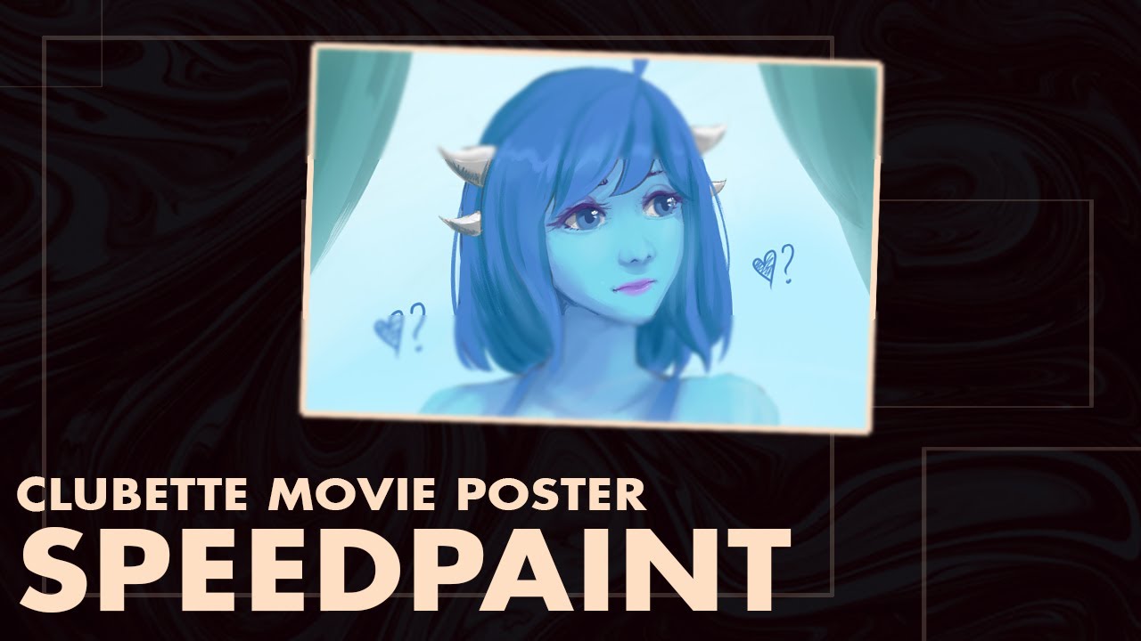 [Speedpaint] Making Clubette as a Movie Poster! - YouTube