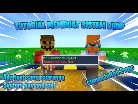 CARA MEMBUAT SHOP MENGGUNAKAN NPC DI MCPE‼️ ADA SUARA SAMA TEXT NYA CUY ...
