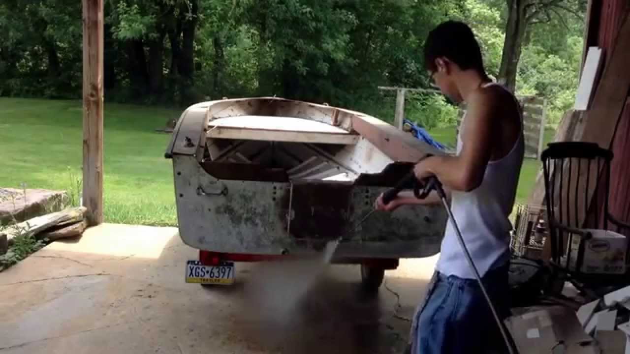Pressure Washing Old Boat With Harbor Freight Pressure Washer Item ...