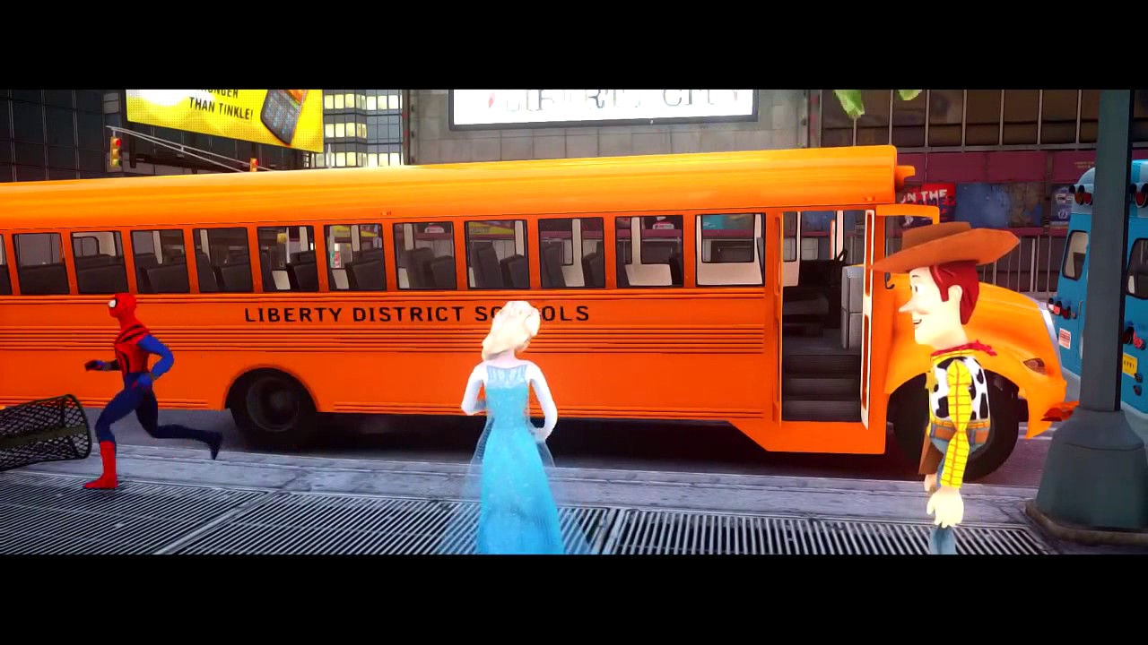 Cars For Kids | The Wheels on the bus | SpiderMan. - YouTube