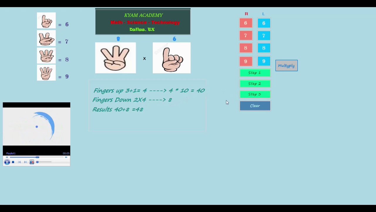 Multiply With Your Hands for Kids - YouTube