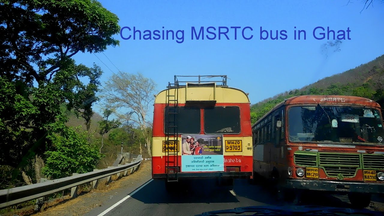 Chasing MSRTC bus in ghat | Maharashtra state road Transport - YouTube