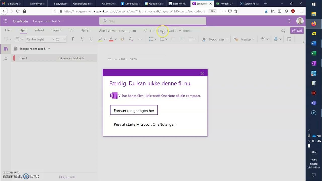 Escape room i Onenote - YouTube