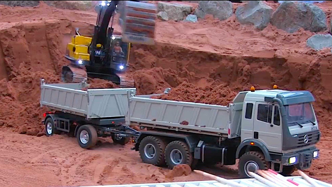 RC TRUCK ACTION with VOLVO EXCAVATOR - GERMANY - YouTube