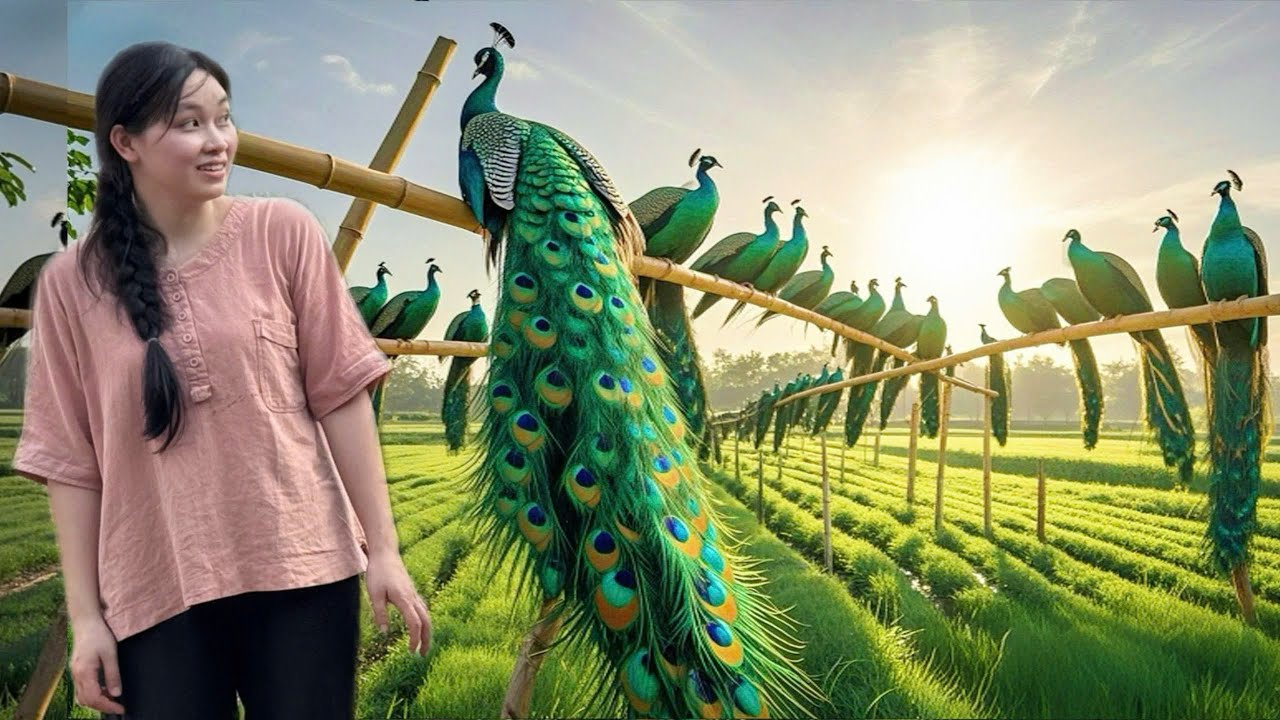 Young Girl Feeds Over 1,000 Peafowls on Her Family’s Bird Farm | bird ...