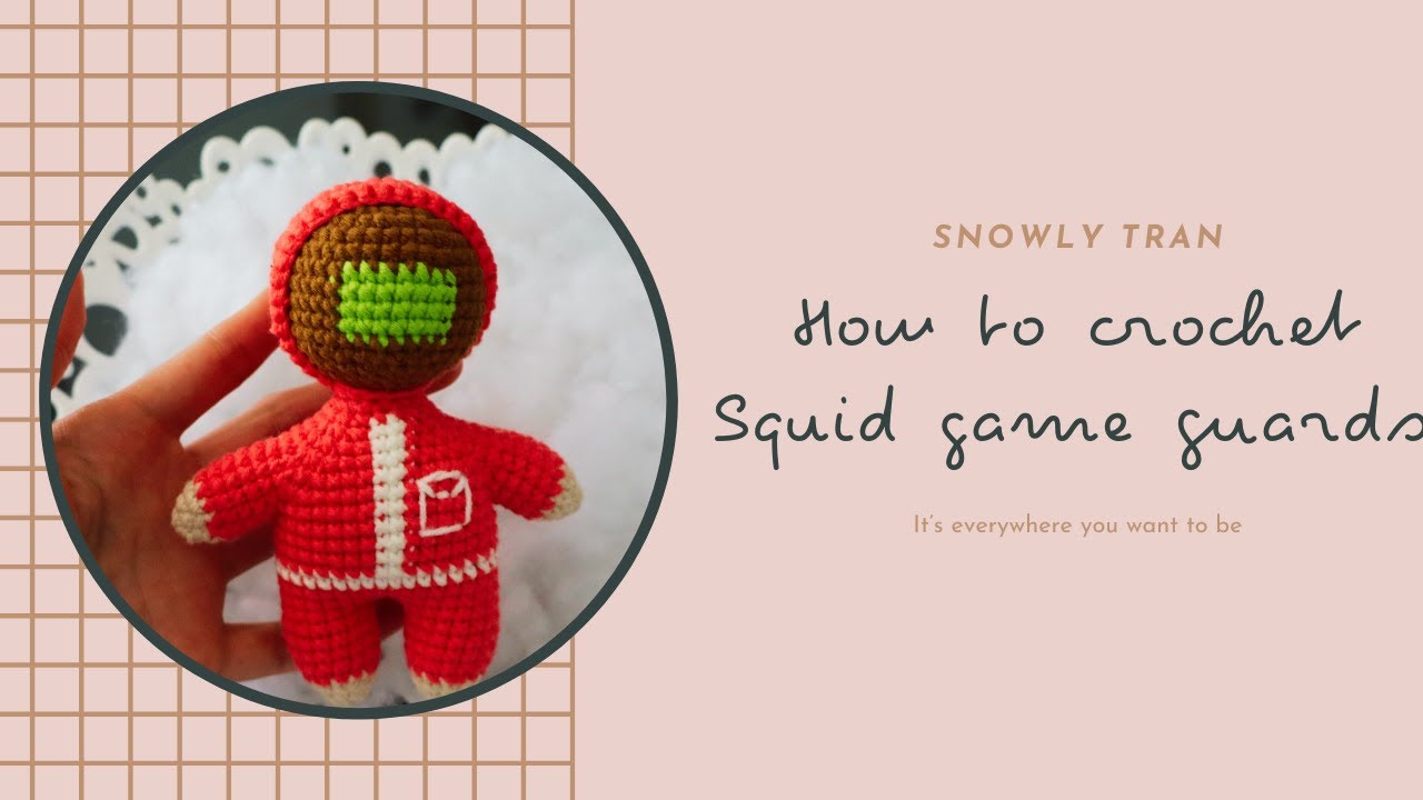 19. How to crochet Squid game guards | Part 1 Head - YouTube