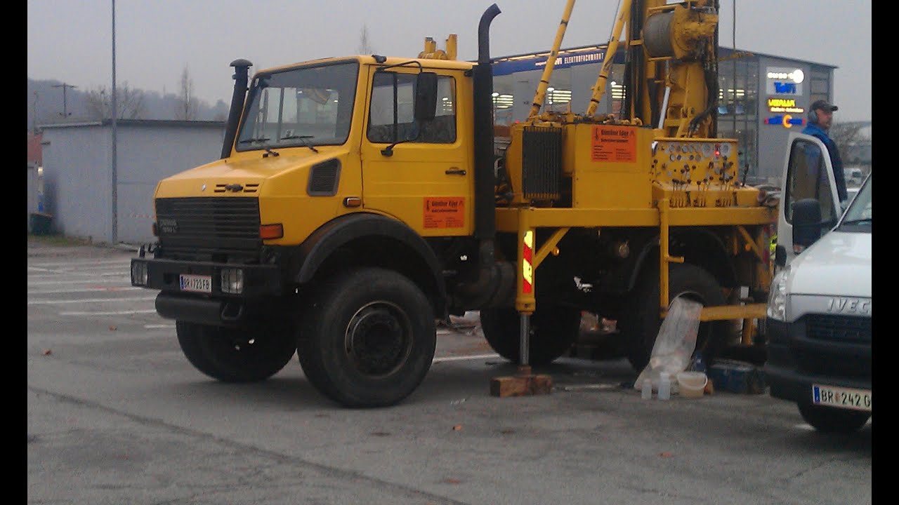 UNIMOG 1850 L BOHRGERÄT BOHRER DRILL machine device Brunnenbau BAU LKW ...