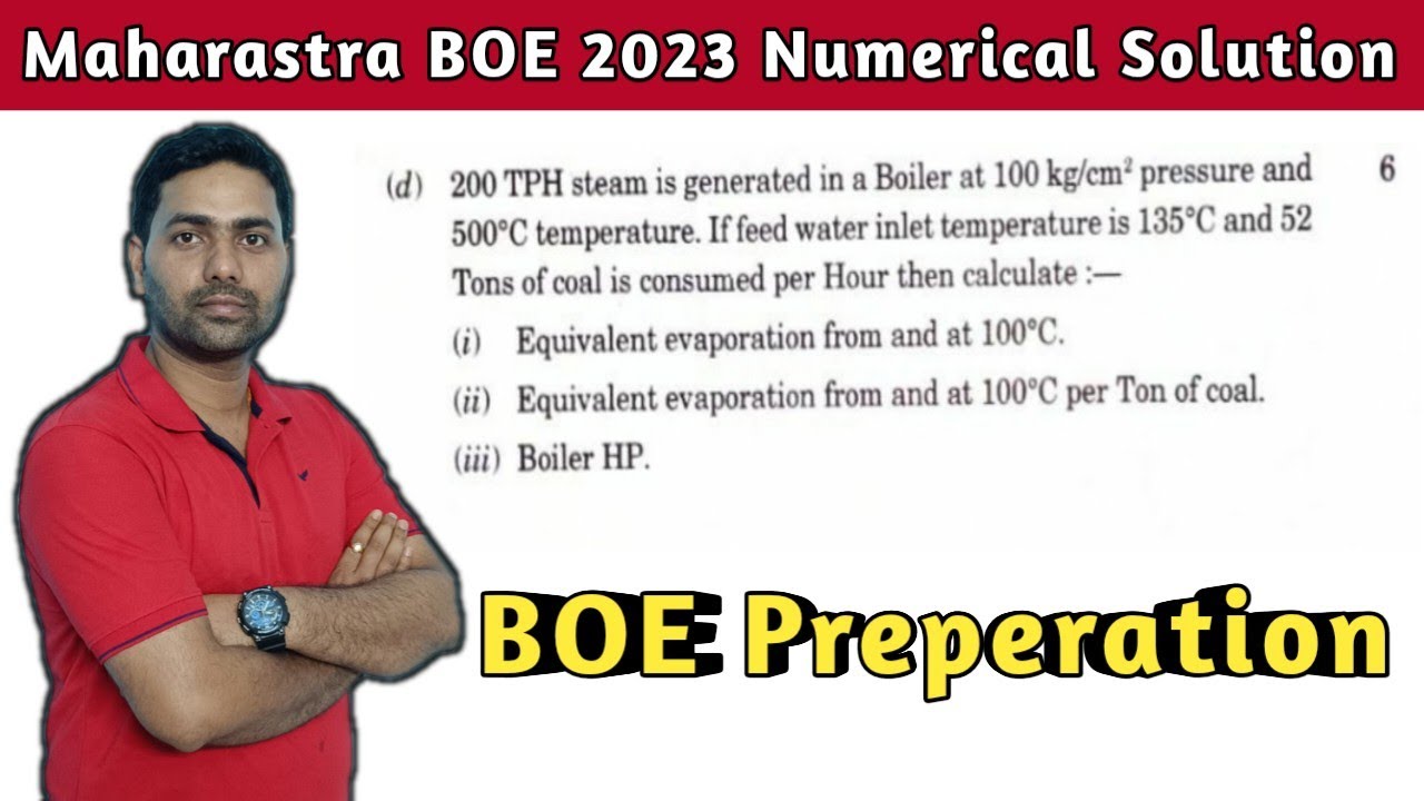 Maharastra BOE 2023 | Numerical for BOE | Boiler Operation Engineer ...