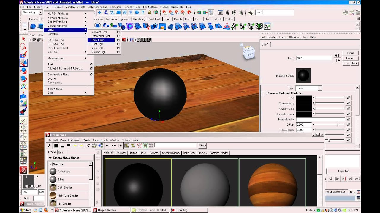 Make texture, reflection and steel effect of an object in Autodesk maya ...