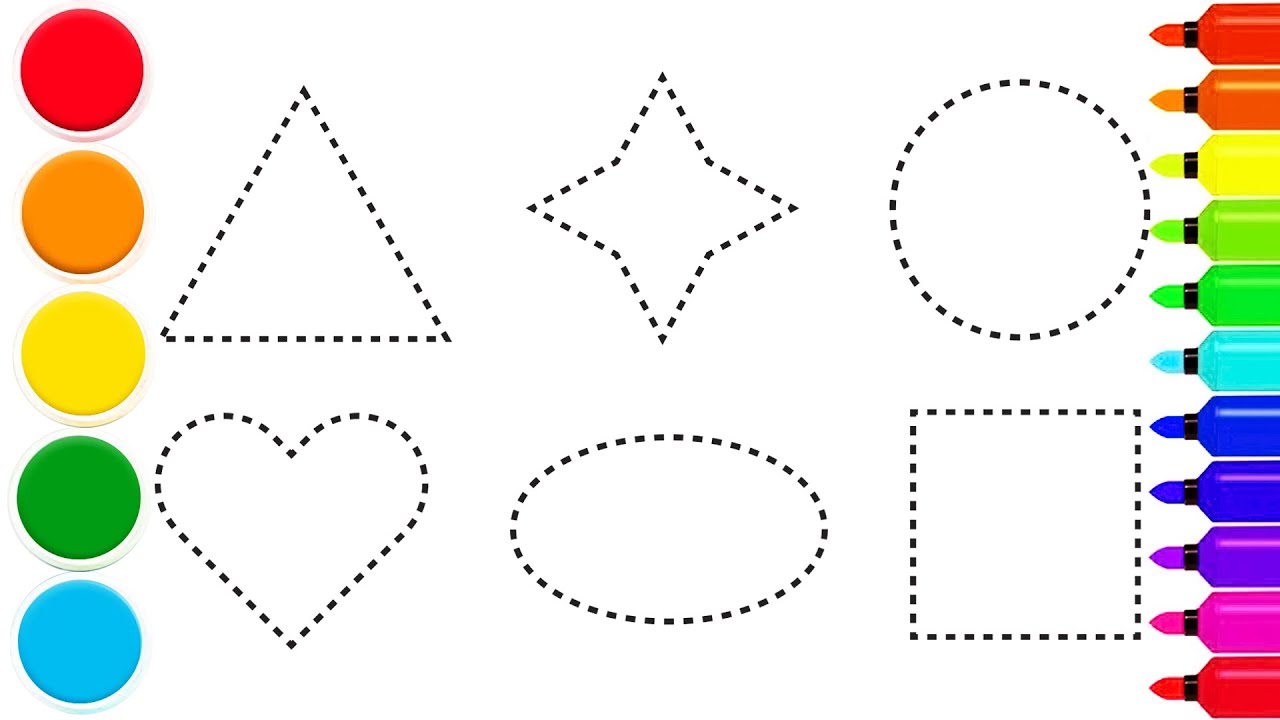 How to draw simple 2d geometric shapes | step by step - YouTube