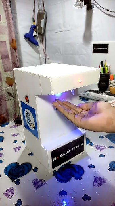Automatic Hand Sanitizer Machine Arduinoproject Scienceproject Youtubeshorts Shortvideo
