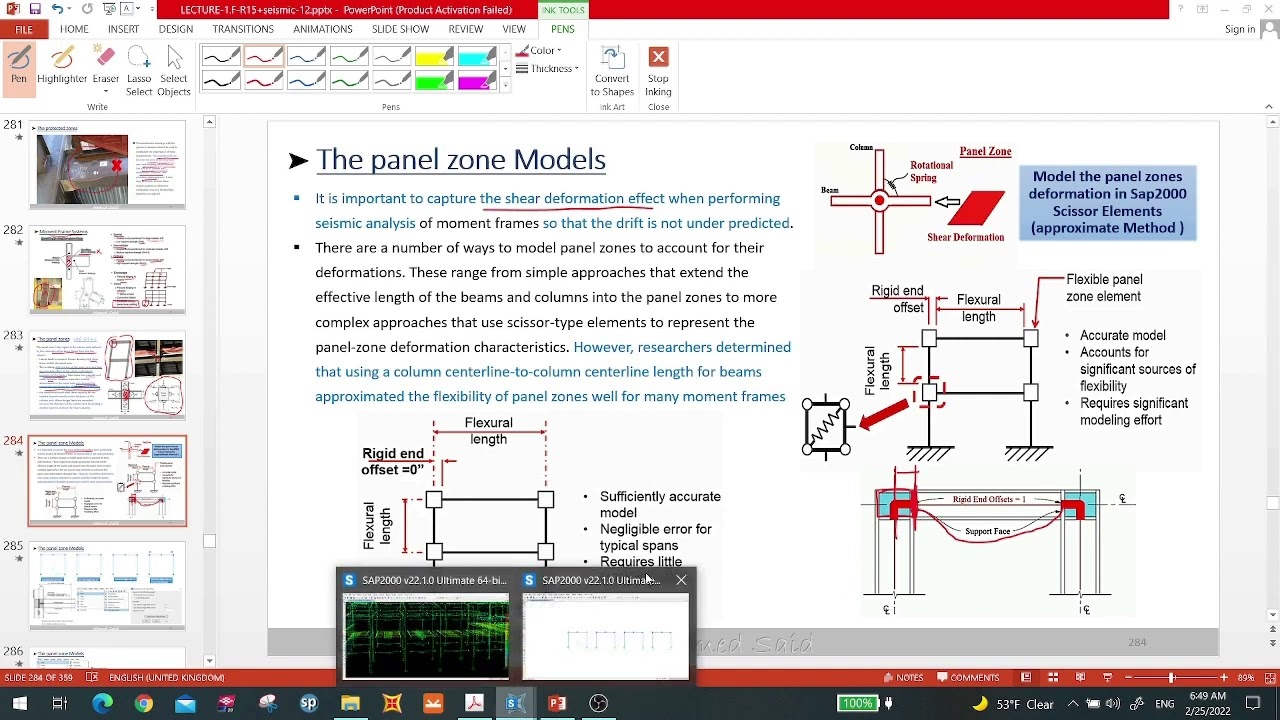 9-PANEL ZONE DEFORMATION-AISC-SAP2000 ( IN ARABIC ) - YouTube