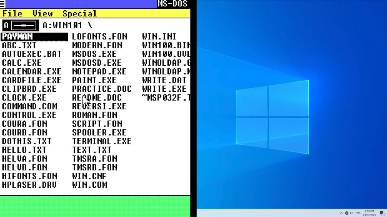Dual Booting Windows 1.0 and Windows 10 - YouTube