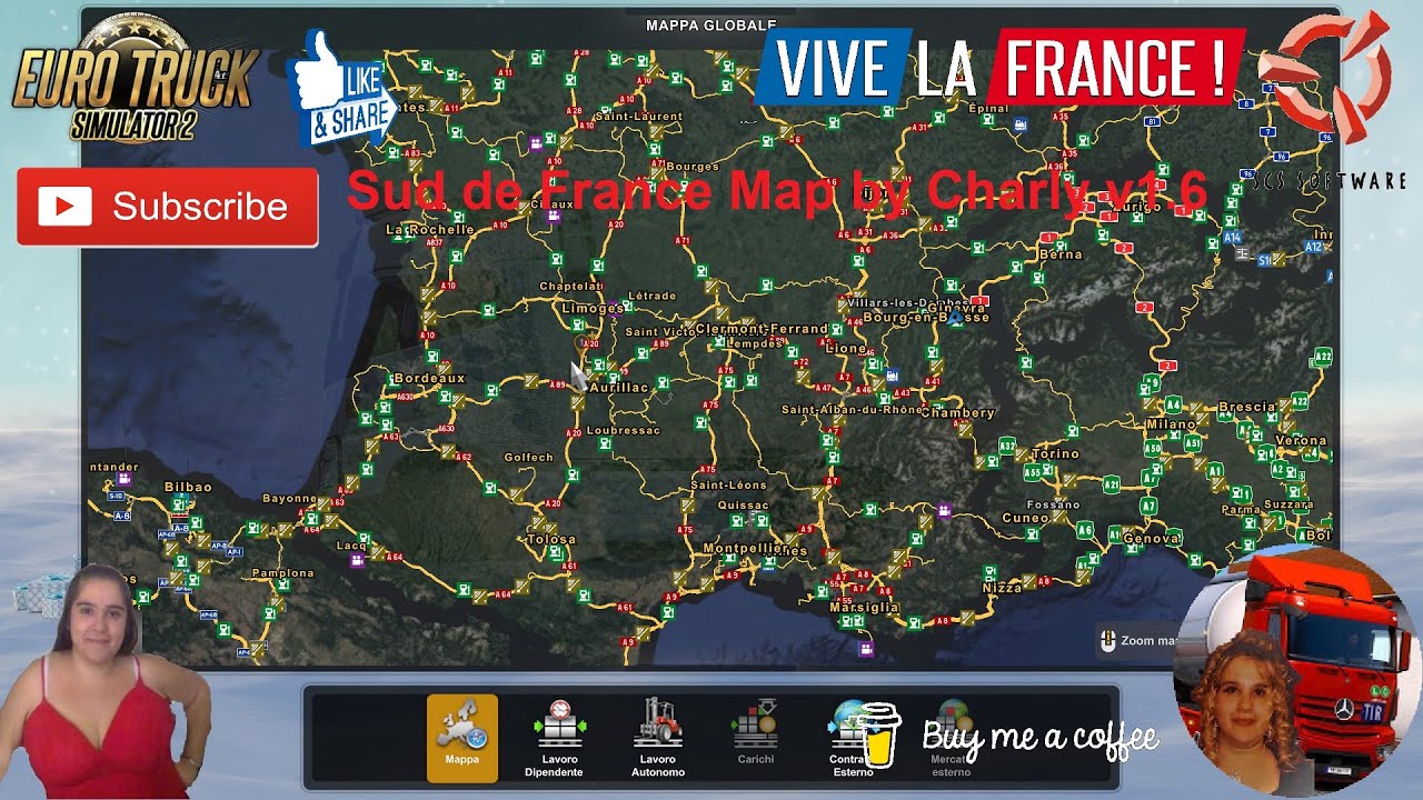Euro Truck Simulator 2 (1.46) Sud de France Map by Charly v1.6 [1.46 ...