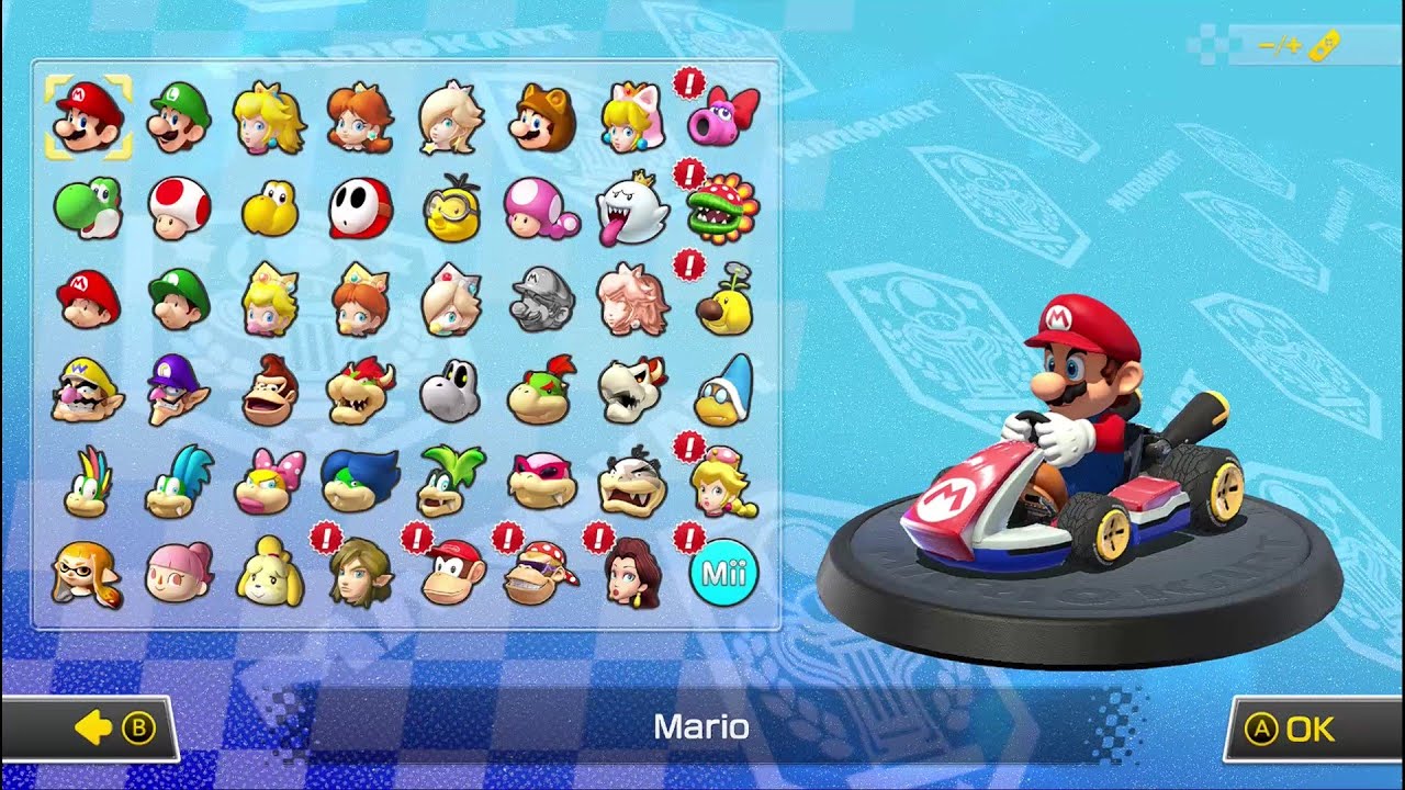 All characters | Default karts | Mario Kart 8 Deluxe Walkthrough - YouTube