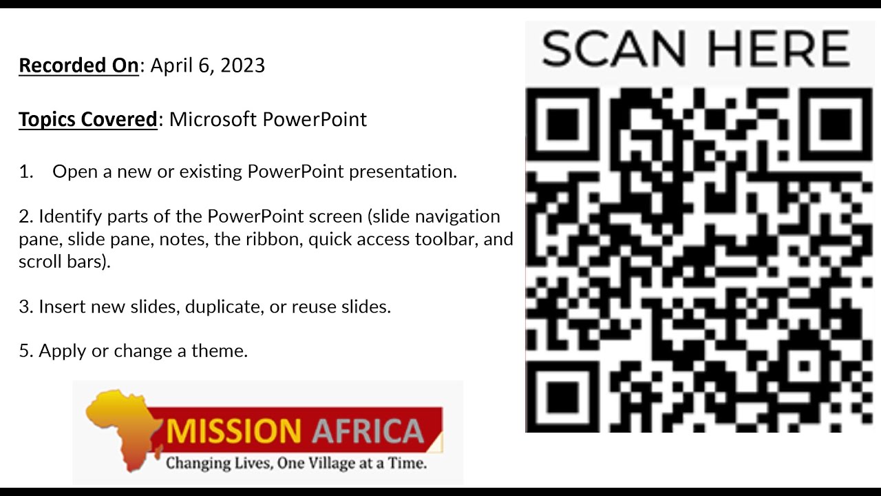 April 6, 2023 Introduction to Microsoft PowerPoint - YouTube