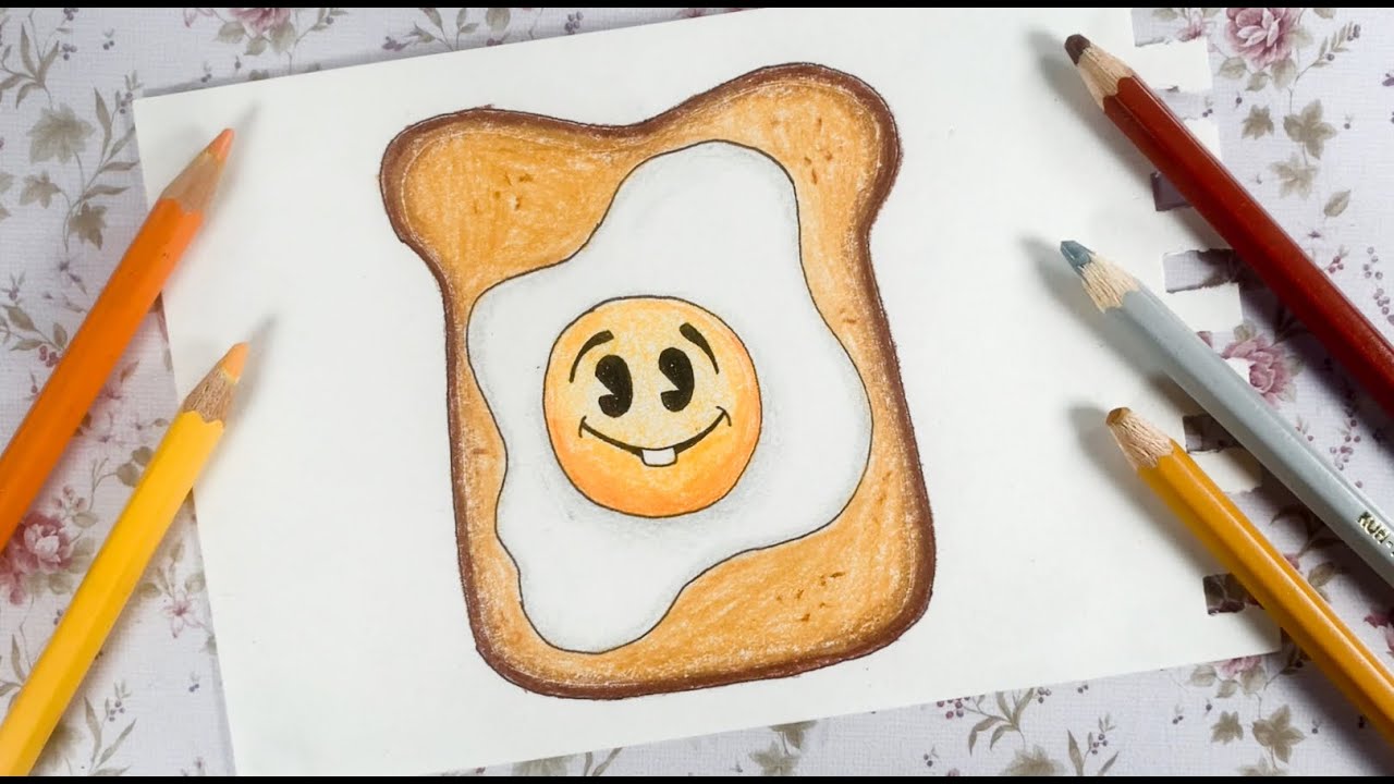ADORABLE DRAWINGS FOR KIDS - HOW TO DRAW A TOAST | STEP BY STEP ...
