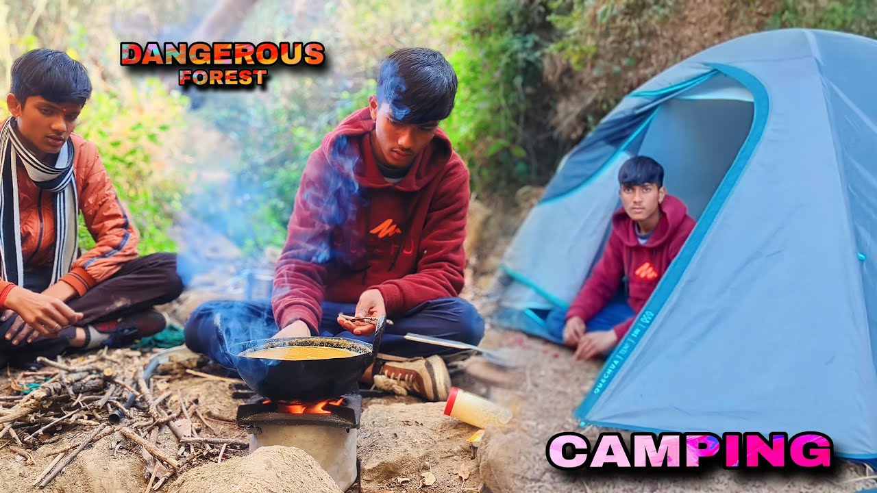 Camping In Dangerous Forest || Winter Camping || Forest Winter Camping ...