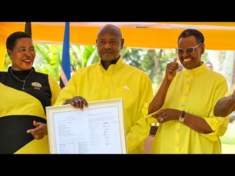 A touching moment as First Lady, Mama Janet Museveni, thanks H.E. Museveni for giving her a voice