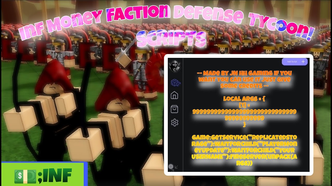 Infinite Money Scripts For Faction Defense Tycoon||Really Op!||Hydrogen ...