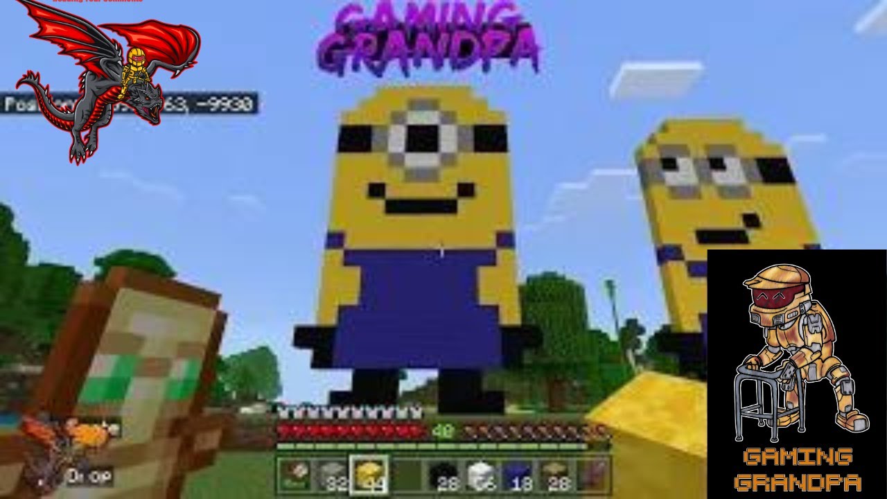 Minion Pixel Art Build Tutorial - #minecraft - YouTube