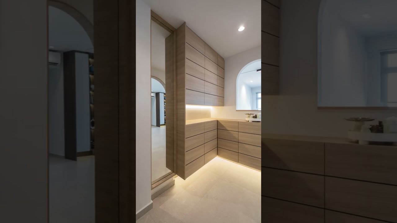 Unique HDB Foyer Design Idea - YouTube