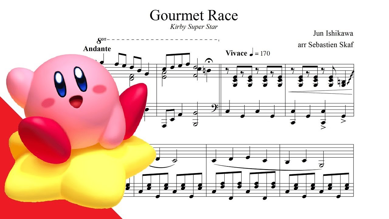 Gourmet Race | Kirby Super Star Piano arrangement - YouTube