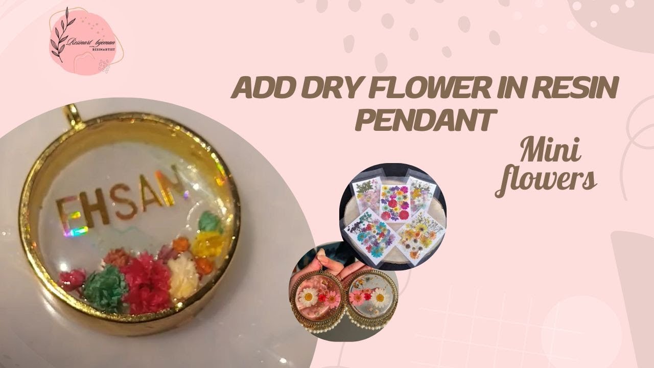 How to add flower in resin | make resin pendant |subscribe |#trending # ...