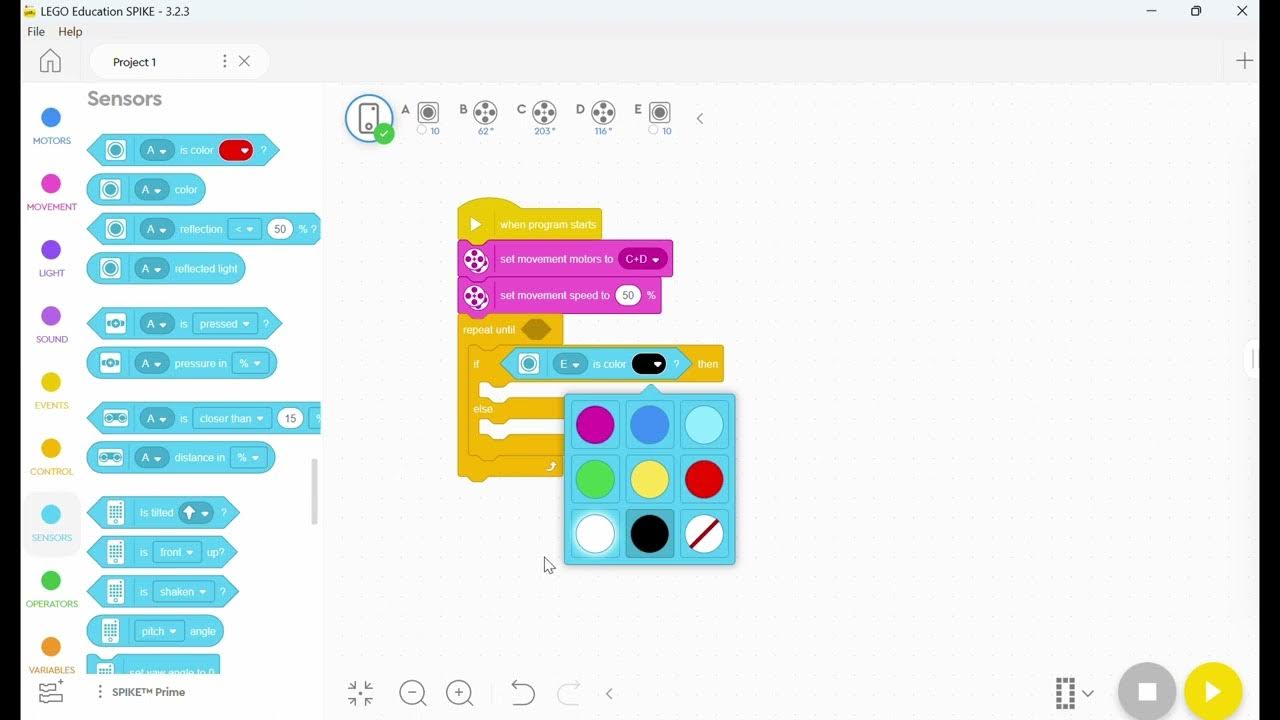 Line Following in Spike Prime - YouTube